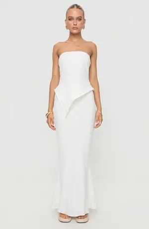 Princess Polly Mercer Low-rise Linen-blend Midi Skirt