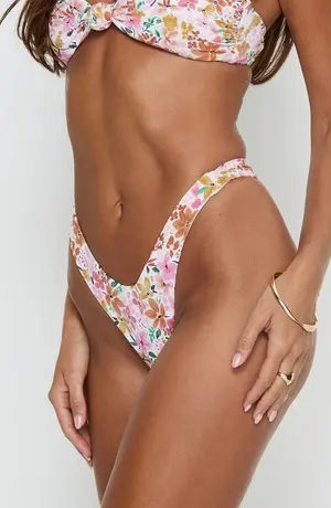 Princess Polly Tamrali High Cut Bikini Bottoms - Pink Multi