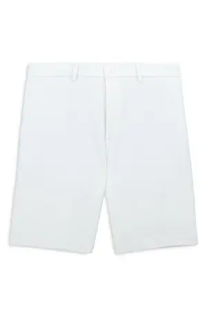 Scott Barber Sonoma Flat-front Travel Shorts - White