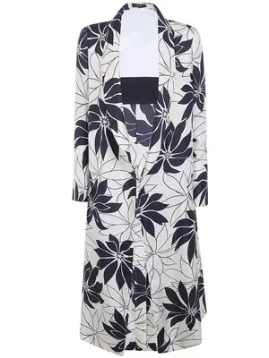 IBRIGU Printed Silk Overcoat