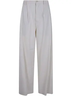 UMA WANG Paella Wide Leg Pants White