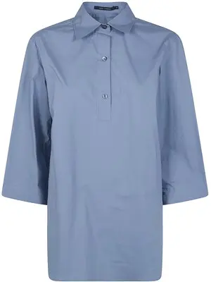Sofie D'hoore 3/4 Sleeve Polo Neck Shirt