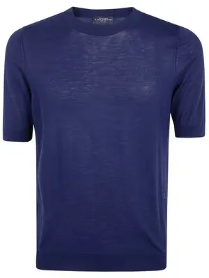 BALLANTYNE Short Sleeve Pullover - Blue