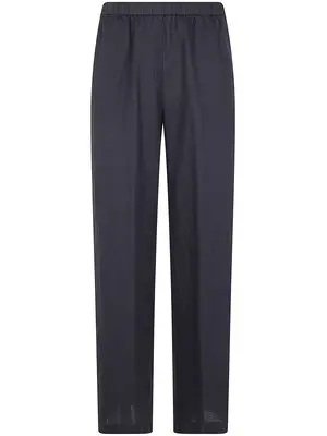 Aspesi Wide-leg Linen Trousers - Black