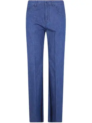 Aspesi Straight Leg Trousers - Blue