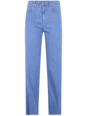 ANNECLAIRE Wide-leg Medium-waist Jeans - Blue