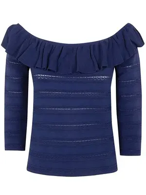 BLUGIRL Viscose Pointelle Sweater