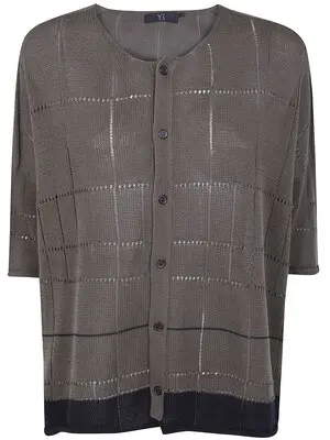 Y`S Drop Shoulder Medium Length Cardigan