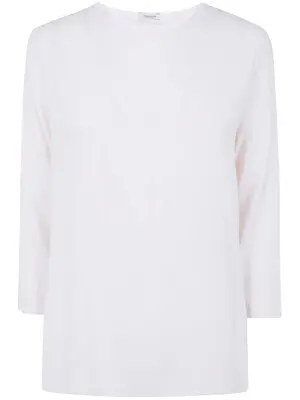 Rossopuro 3/4 Sleeve Silk Blouse - Pink