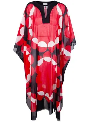 Dries Van Noten Cartland Long Kaftano Shirt - Red