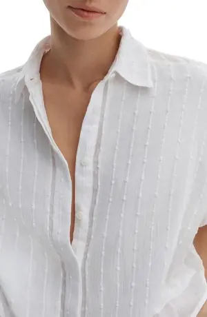 Rag & Bone Marin Combo Button-up Shirt - White