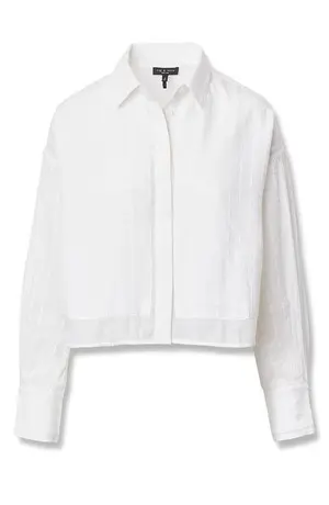 Rag & Bone Marin Combo Button-up Shirt - White