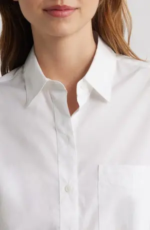 Rag & Bone Lucia Poplin Button-up Shirt - White