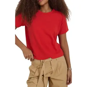 ALEX MILL Garcon Linen Blend T-Shirt Tomato