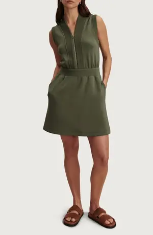 Varley Polyanna Knit Half-zip Dress