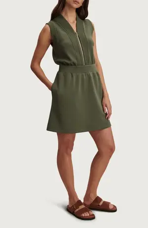 Varley Polyanna Knit Half-zip Dress