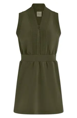 Varley Polyanna Knit Half-zip Dress