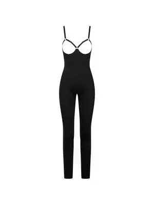 MAISON CLOSE Cut-out Catsuit - Black