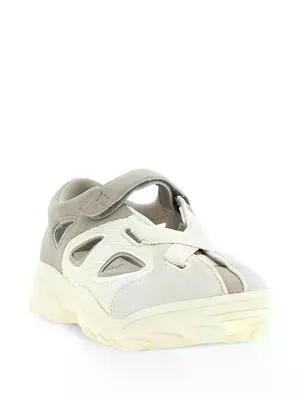 Y3 Cutout Embossed Logo Sandals - Grey