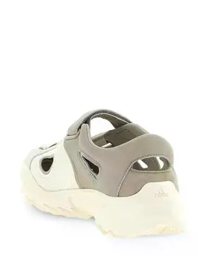 Y3 Cutout Embossed Logo Sandals - Grey