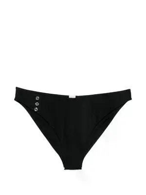 TOTEME Ribbed Button Bikini Bottom - Black
