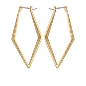 VINCE CAMUTO Gold-Tone Diamond Shaped Hoop Earrings