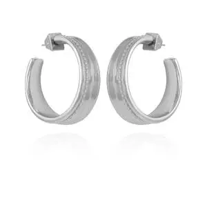 Vince Camuto Chunky Open Hoop Earrings - Silver Tone