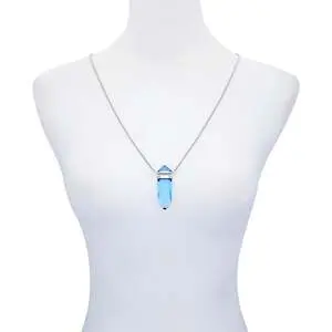 Vince Camuto Silvertone Crystal Stone Pendant Necklace