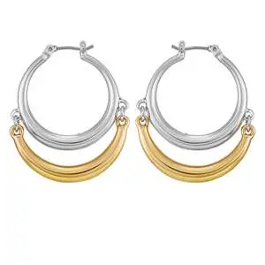 Vince Camuto Hoop Earrings - Two Tone