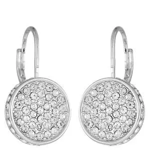 Vince Camuto Silvertone Glass Stone Leverback Earrings - Silver Tone