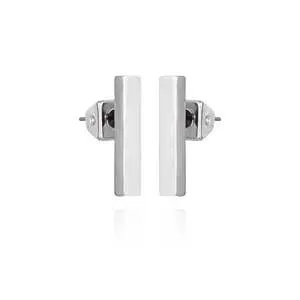Vince Camuto Rectangle Bar Stud Earrings - Silver Tone
