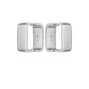 Vince Camuto Rectangle Hoop Earrings - Silver Tone