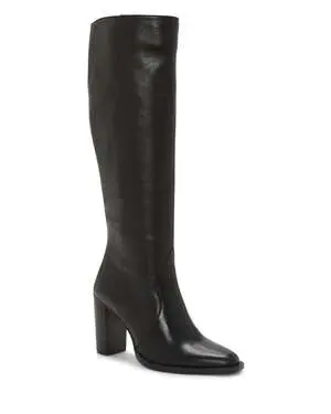 Vince Camuto Lecheya Wide Calf Knee High Boots - Black