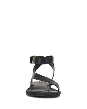 Vince Camuto Libahs Flat Sandal - Black Leather