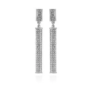 Vince Camuto Silvertone Crystal Stone Drop Earrings - Silver Tone