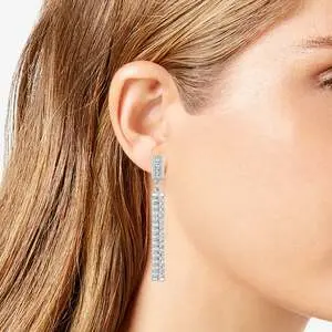 Vince Camuto Silvertone Crystal Stone Drop Earrings