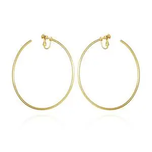 Vince Camuto Extra Large Open Hoop Earrings Gold Tone