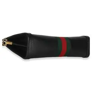 Gucci Calfskin Gg Ophidia Shoulder Bag - Black