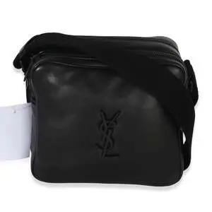 Saint Laurent Lambskin Monogram Niki Cube Camera Bag - Black
