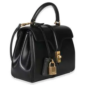Celine 16 Top Handle Bag - Black