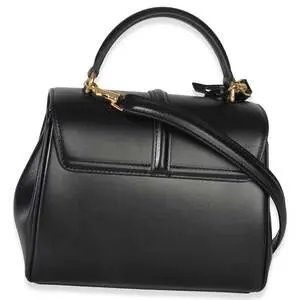 Celine 16 Top Handle Bag - Black
