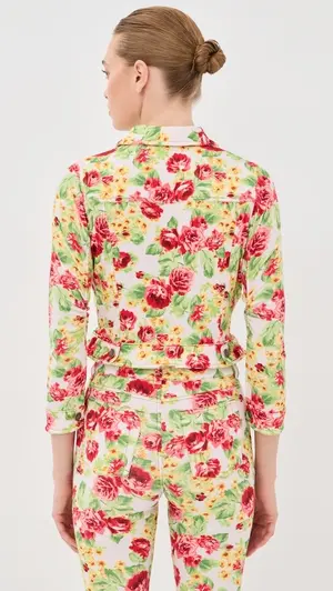 Acne Studios Floral Print Button Down Jacket