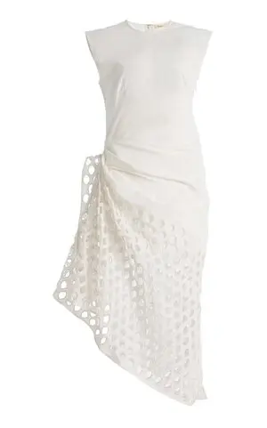 DIOTIMA Notting Broderie Anglaise Cotton Midi Dress - White