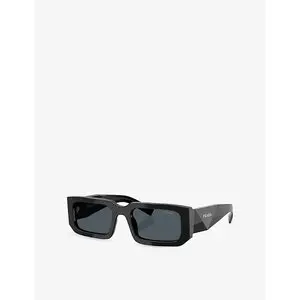 Prada Rectangle-frame Acetate Sunglasses - Black