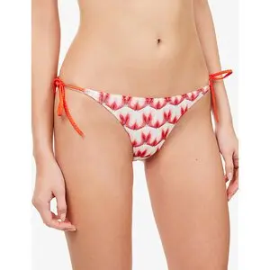 Missoni Chevron-print Raschel Knit Bikini Set - Multi Red/pink
