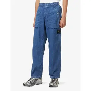 Stone Island Logo-patch Straight-leg Woven Trousers
