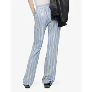 Zadig&Voltaire Stripe-print Cotton Trousers - Sixtine