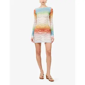 Missoni Gradient Raschel-knit Mini Dress