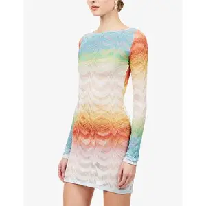 Missoni Gradient Raschel-knit Mini Dress