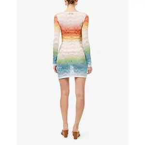 Missoni Gradient Raschel-knit Mini Dress